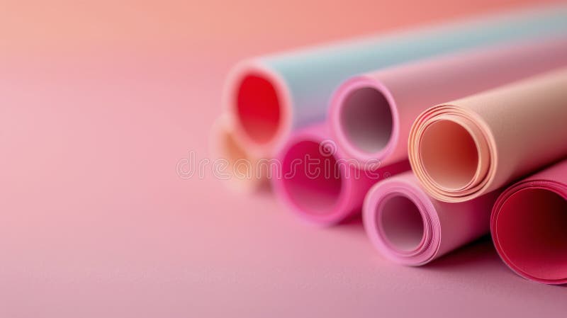 Pink Notebook and Pen on Soft Pink Surface in Minimalist Setting Stock ...