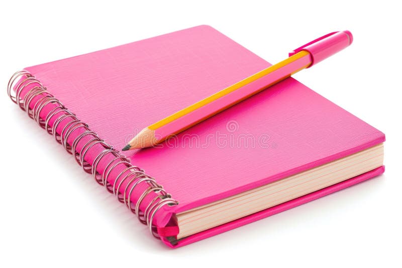 A Pink Notebook with a Pencil Sitting on Top, Perfect for Writing Notes ...