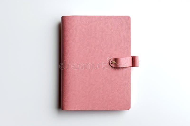 Pink Notebook on White Background. AI Stock Illustration - Illustration ...