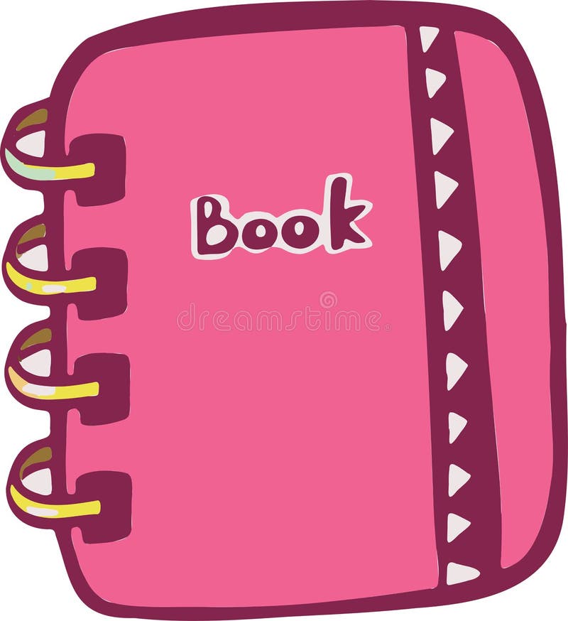 Pink Notepad Icon for Girls. Book. Vector. Stock Vector - Illustration ...