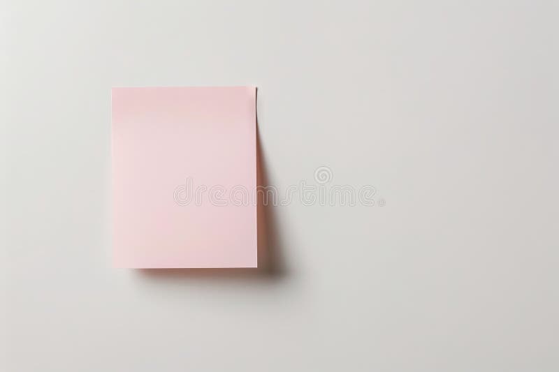 A Pink Notepad on a White Surface. Generative AI Stock Image - Image of ...