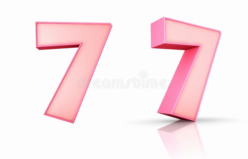 Set of Number Seven Years 7 Years Celebration Design. Anniversary ...