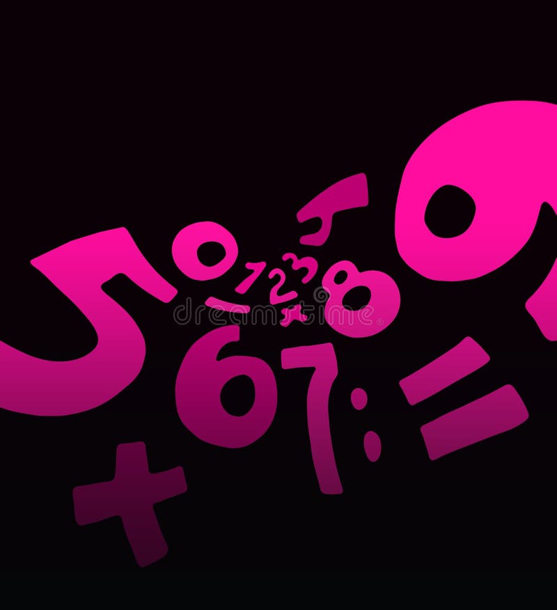 Set of color numbers stock vector. Illustration of clip - 24863182