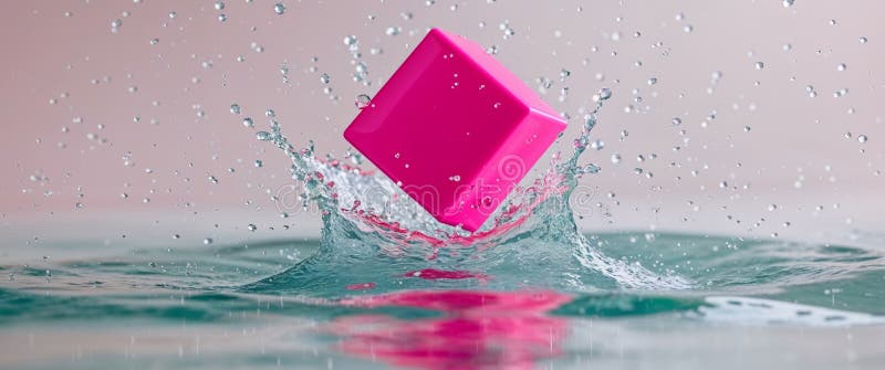 Pink Object Creating Water Splash Effect Stock Photos - Free & Royalty ...