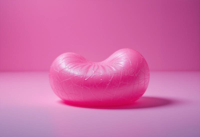 A Pink Object with a Heart Shape is on a Pink Background Stock ...