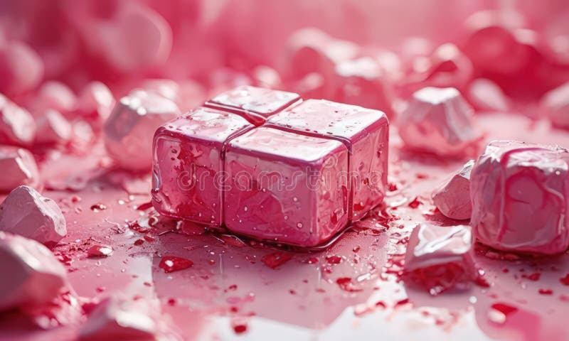 A Pink Object is Sitting on a Pink Surface with Other Pink Objects ...