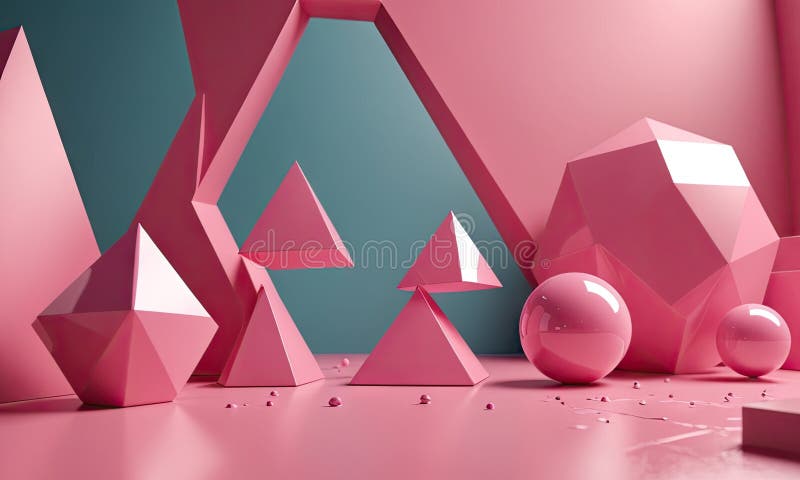 A Pink Object is Surrounded by Other Pink Objects, Including Balls and ...