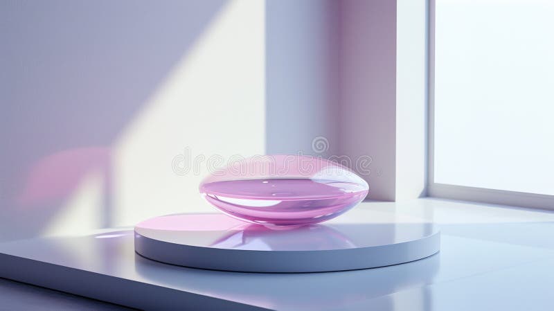 Pink Object on White Table stock image. Image of pink - 373507081