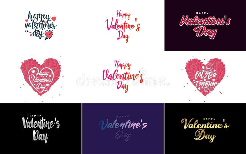 Pink October Logo with Hearts Calligraphy Lettering Isolated on White ...