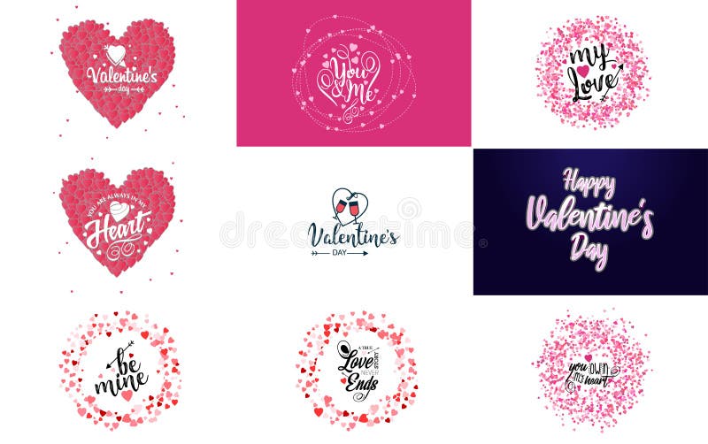 Pink October Logo with Hearts and Calligraphy Lettering Isolated on ...