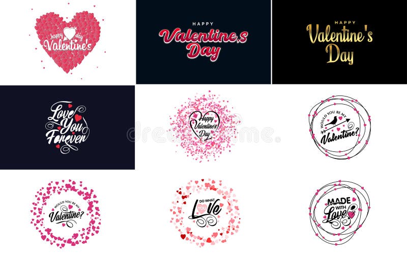 Pink October Logo with Hearts and Calligraphy Lettering Isolated on ...