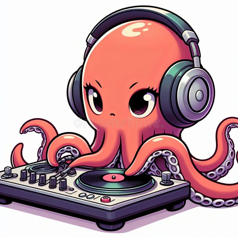 Pink Octopus Dj Stock Illustrations – 19 Pink Octopus Dj Stock ...