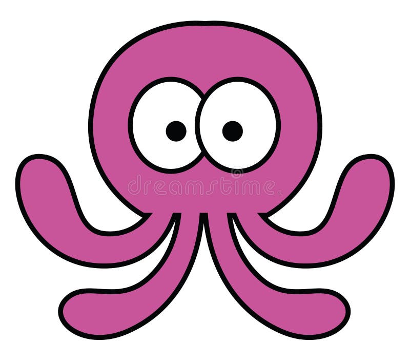 Octopus Creature, Illustration Stock Vector - Illustration of bright ...