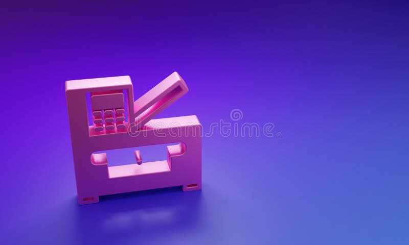 Pink Office Multifunction Printer Copy Machine Icon Stock Illustrations ...