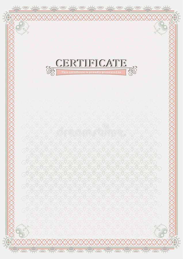 Gold Certificate. Ornamental Gold Border. EPS 10 Stock Vector ...