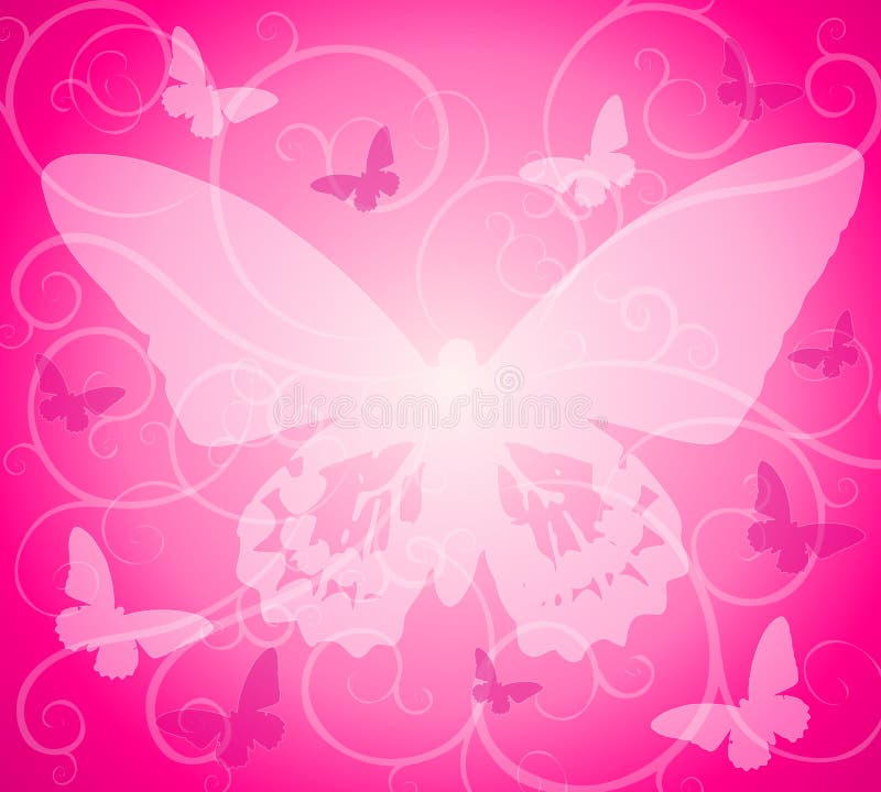 Pink Opaque Butterfly Background Stock Illustration - Illustration of ...