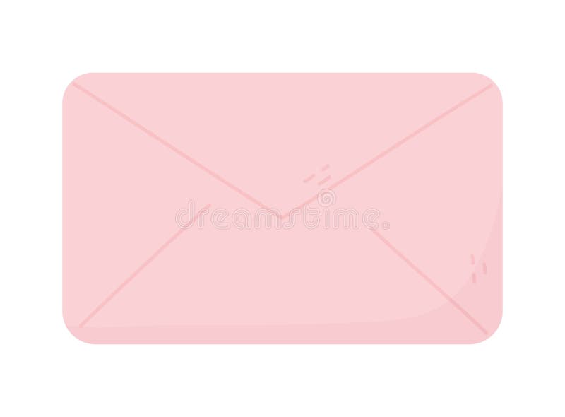 Pink Open Envelope Message Communication Icon Stock Vector ...