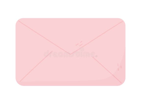 Pink Open Envelope Message Communication Icon Stock Vector ...