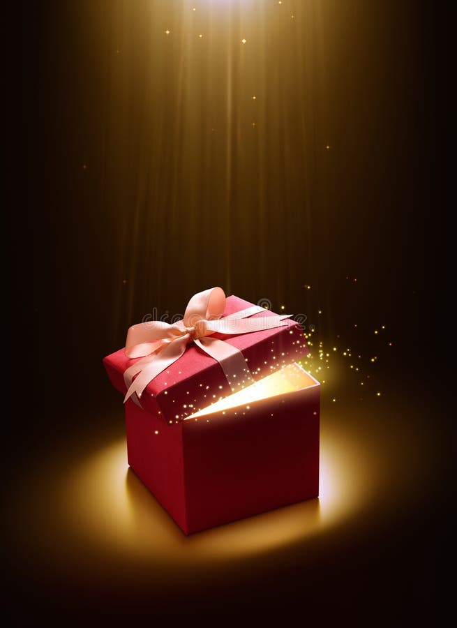 Pink open gift box stock image. Image of anniversary - 188120671