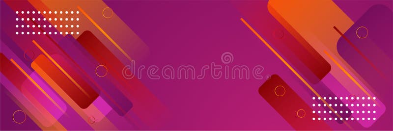 Pink Orange Geometric Banner Background. Vector Abstract Graphic Design ...