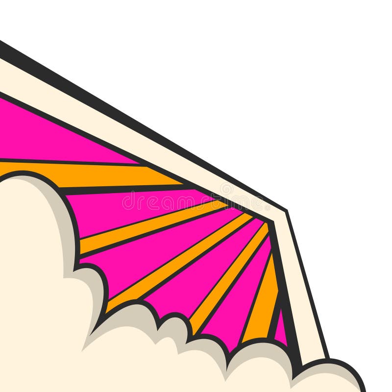 Retro Comic Effect Border with Cloud Decoration Stock Vector ...