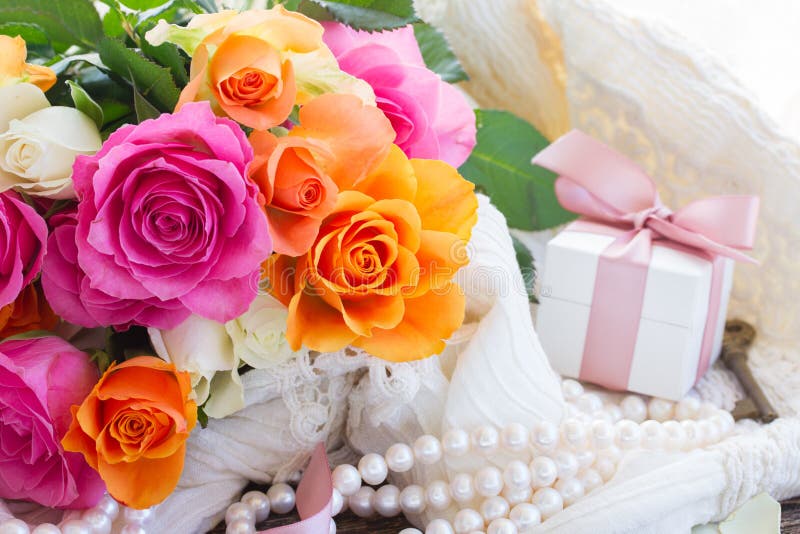 Orange gift box stock image. Image of elegance, design - 30651609