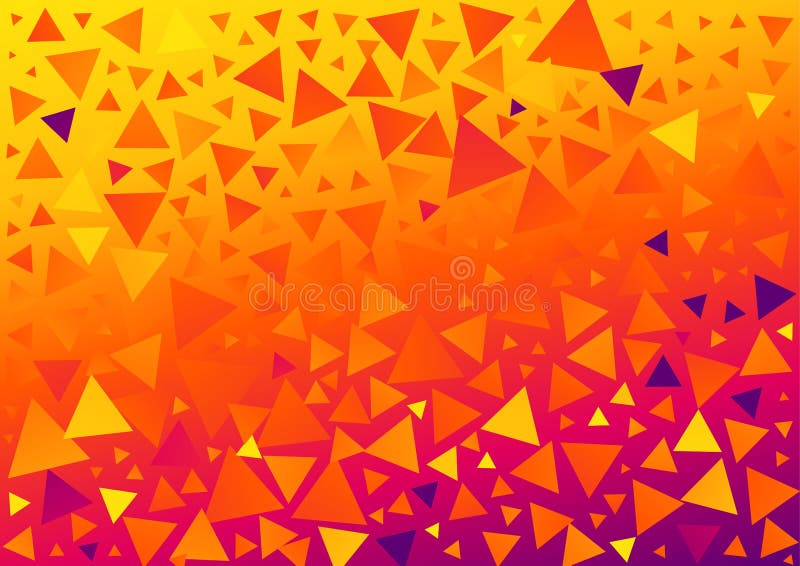 Pink Orange and Yellow Gradient Geometric Triangle Background Vector Art Beautiful Elegant ...