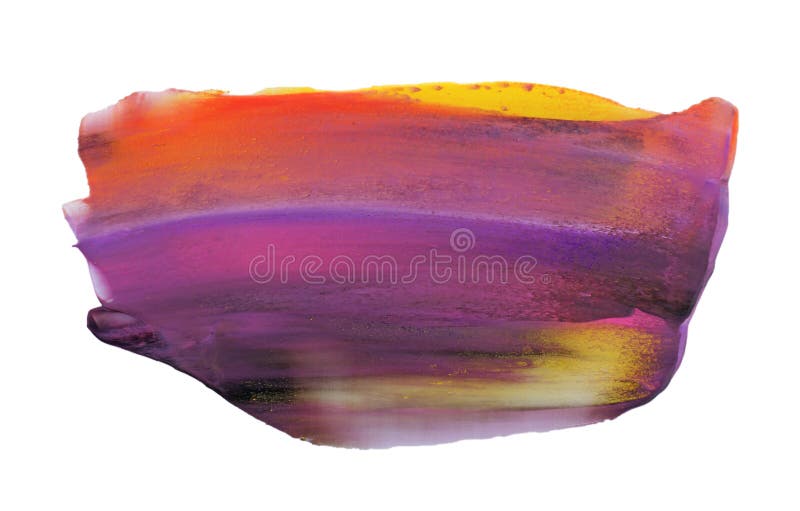 Pink, Orange, Yellow and Purple Chameleon Paint Samples on White ...