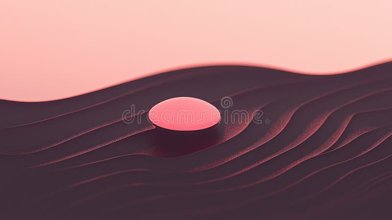 A Pink Orb Rests on a Dark Purple Surface, Creating a Striking Contrast ...