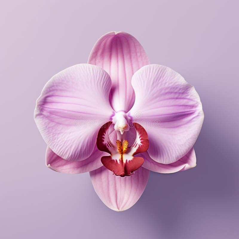 Violet Pink Orchid Flower: Hyper-realistic Details on Pink Background ...