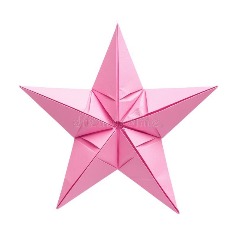 Pink Origami Star Easy Paper Star Craft Tutorial on Transparent ...