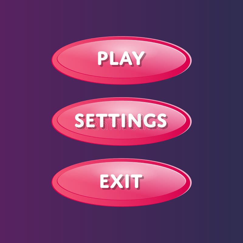 Pink Oval Options Selection Windows Set Stock Vector - Illustration of ...