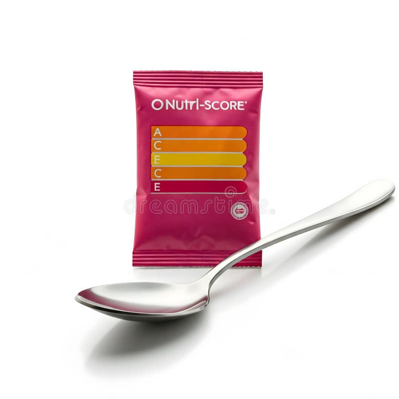A Pink Packet Labeled Nutri-Score with a Color-coded Scale Showing ...