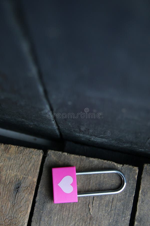 Pink Padlock with a Heart. Romantic Background Stock Photo - Image of ...