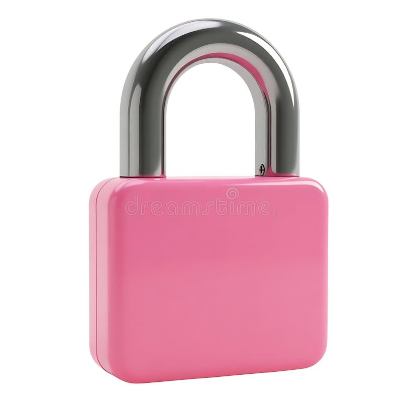 Pink Padlock Security Safety Privacy Protection Symbol Stock ...