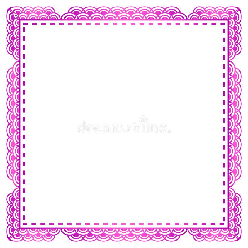 Pink Page Border Design Vector Stock Vector - Illustration of white ...