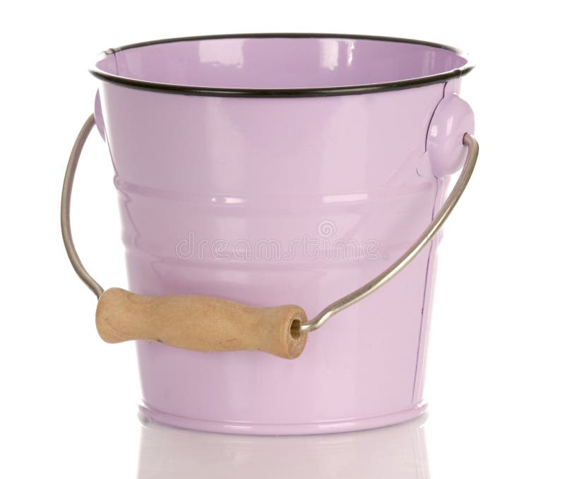 Pink Metal Pail Isolated stock photo. Image of buckets - 12052104