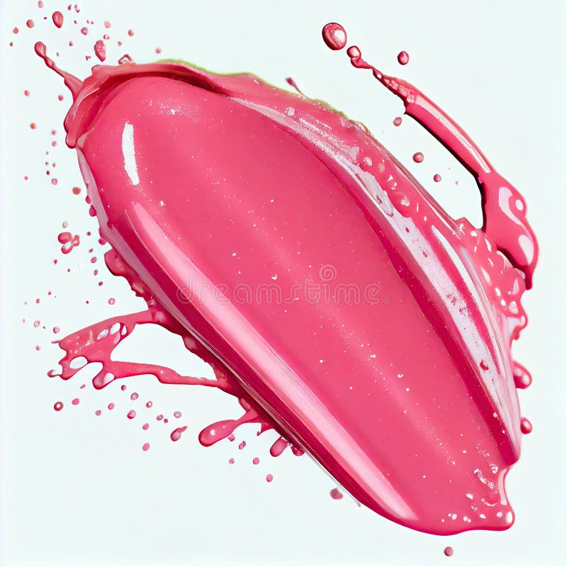 Pink paint brush stroke stock illustration. Illustration of bright ...