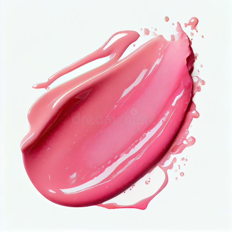 Pink paint brush stroke stock illustration. Illustration of isolated ...