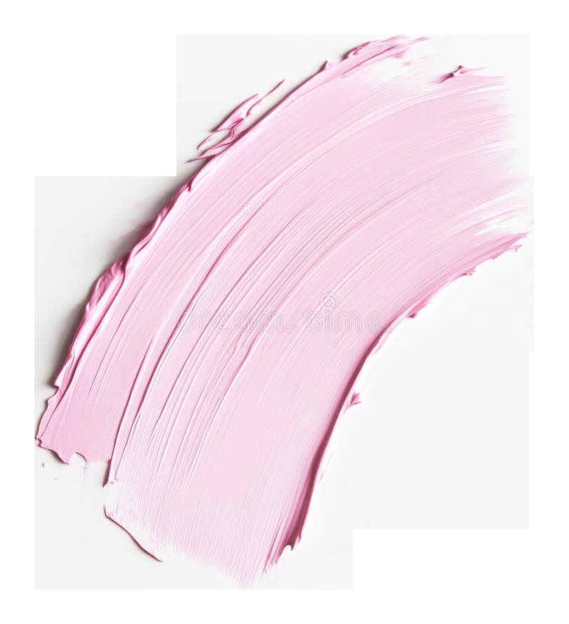Pink Paint Brush Stroke on Transparent Background, Abstract Art Concept ...
