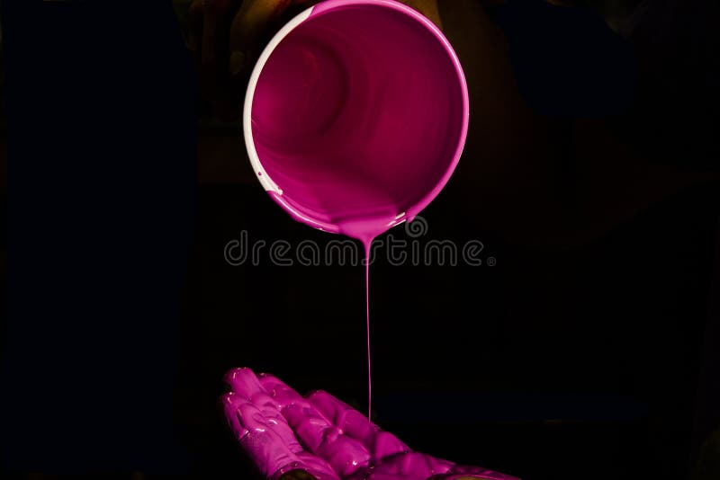 Pink paint stock image. Image of black, color, pink, texture - 41974913