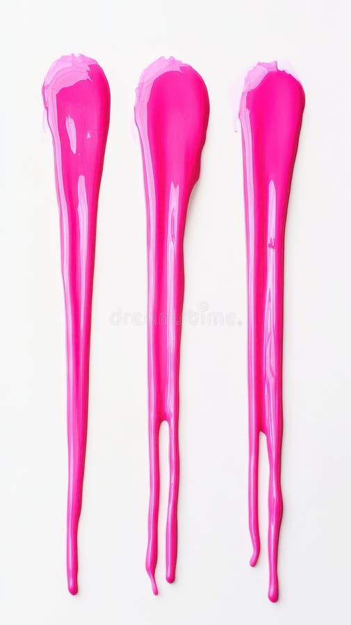 Pink paint droplets fall stock image. Image of arts - 372604205