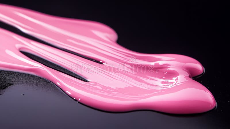 Pink Paint Spilled on Black Surface, Abstract Art and Color Contrast ...