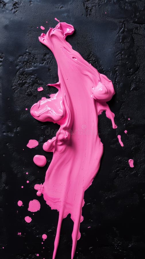Pink Paint Splash on a Dark Textured Background Stock Photo - Image of ...