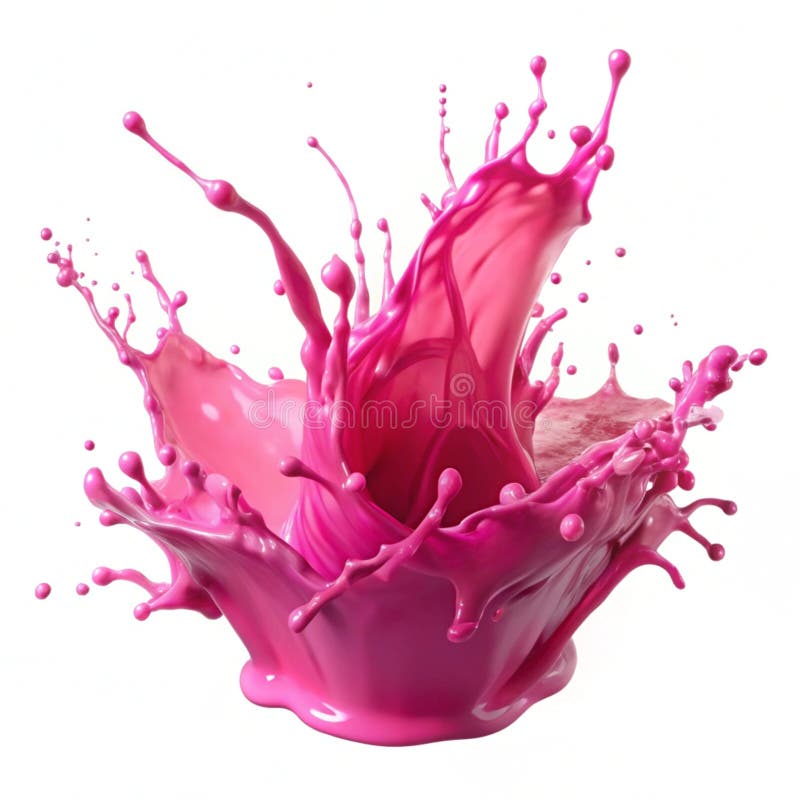 Pink paint splash isolated stock illustration. Illustration of design ...