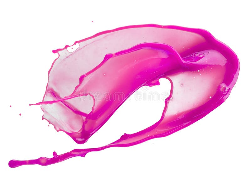 Pink Paint Splash Isolated on a White Background Stock Image - Image of ...