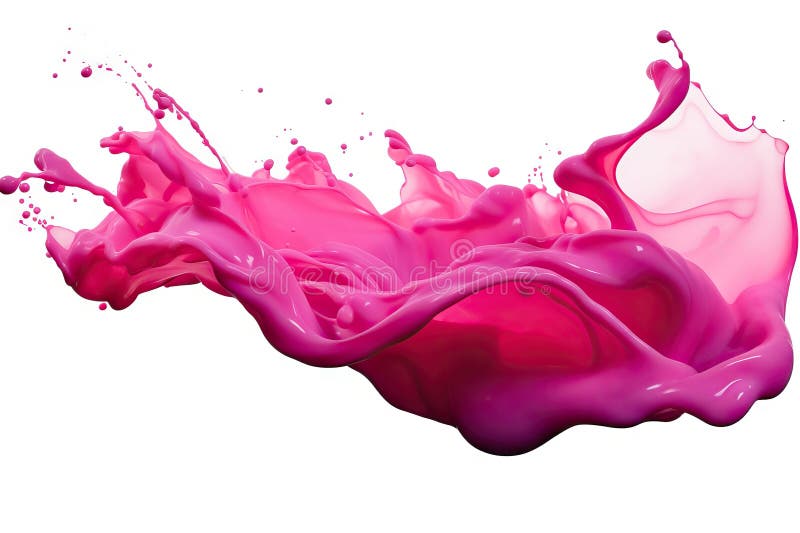 Pink Paint Splash Isolated on a White Background Stock Illustration ...