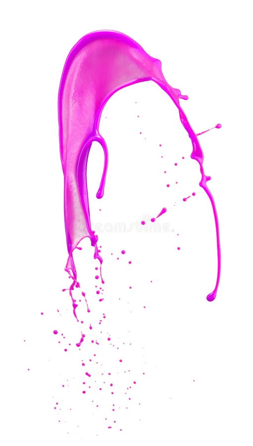 Pink Paint Splash Isolated On A White Background Stock Image - Image of ...