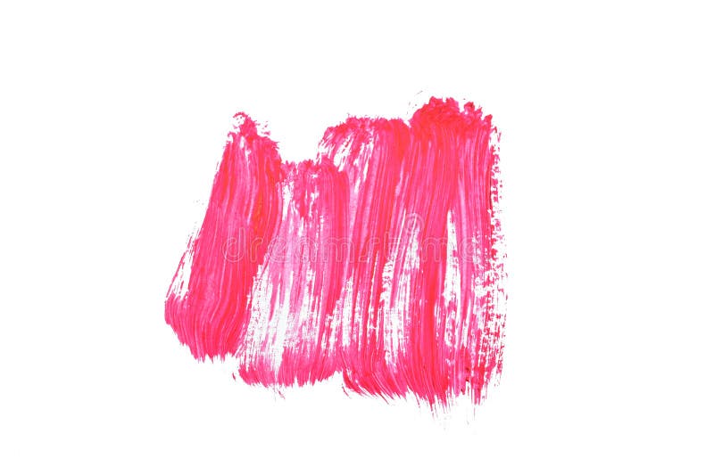Pink Paint Strokes Applied with a Brush. Stock Image - Image of paint ...