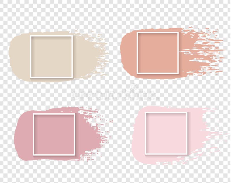 Pink Paint with Golden Frame Ball White Background Stock Vector ...